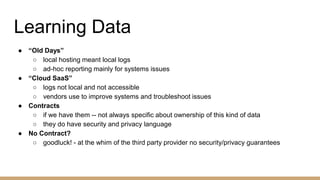 Addressing the wicked problem of learning data privacy though principle ...