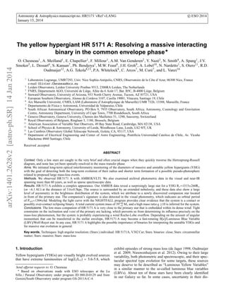The yellow hypergiant HR 5171 A: Resolving a massive interacting binary ...