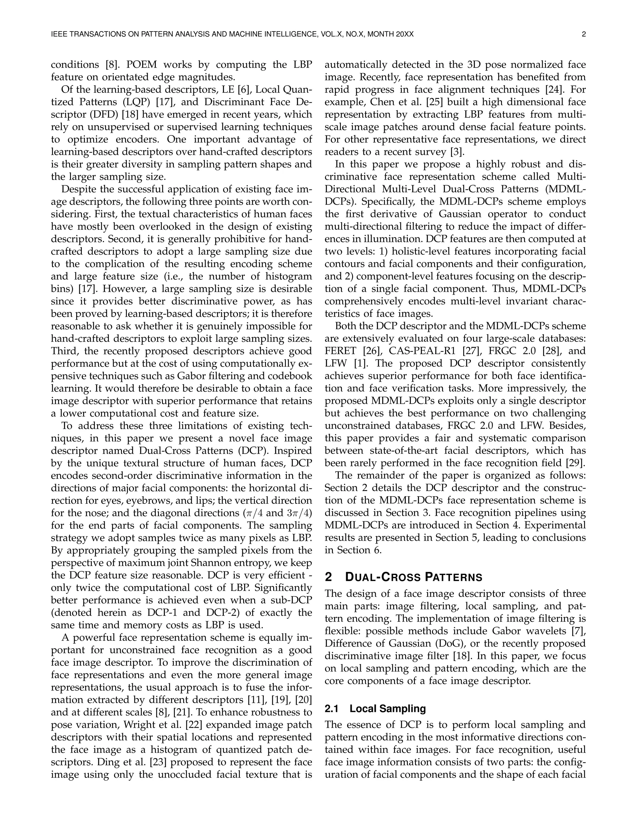 Multi-Directional Multi-Level Dual-Cross Patterns for Robust Face Recognition | PDF