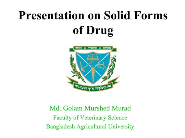 Solid Form of Drug | PPT
