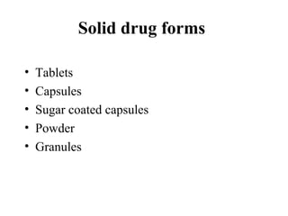 Solid Form of Drug | PPT
