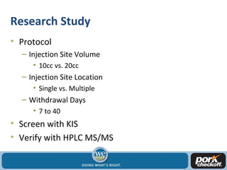 Dr. Steve Larsen - Antibiotic Residues: Methodology, Withdrawal Time ...