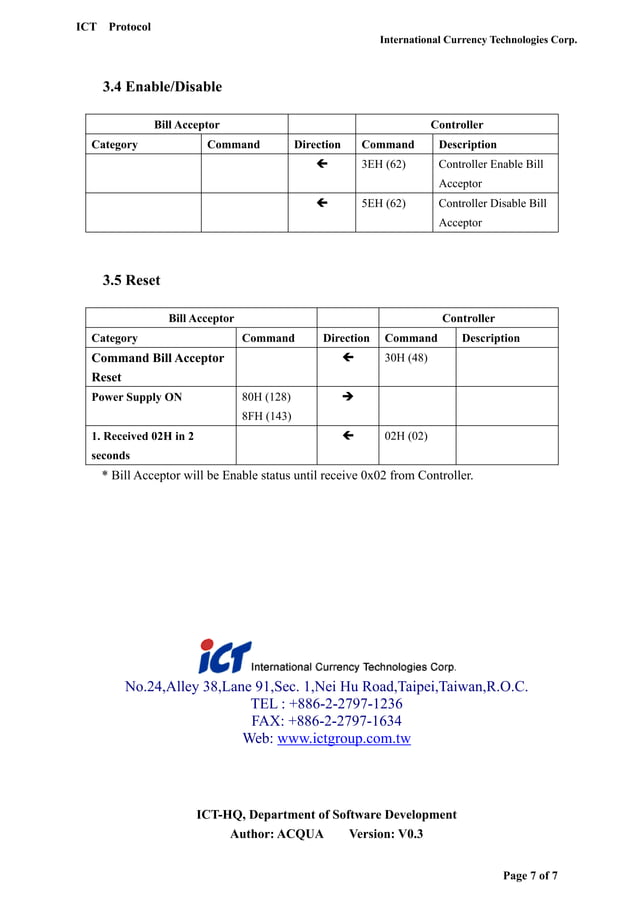 ICT-104 bill acceptor protocol | PDF | Computer Networking | Computing