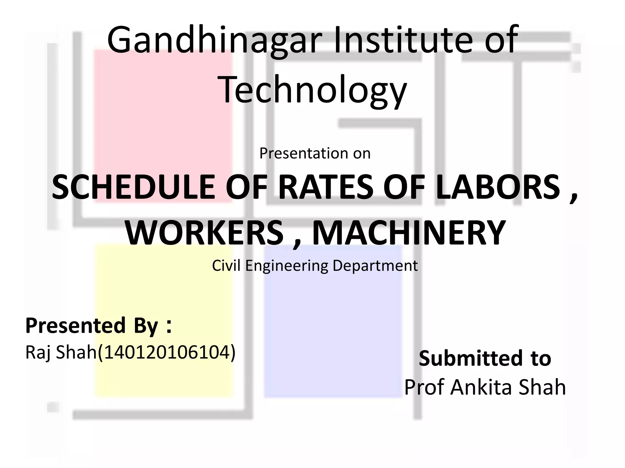 SOR Labor Rates CEP | PPT