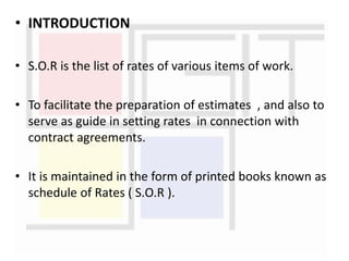 Schedule of Rates | PPTX