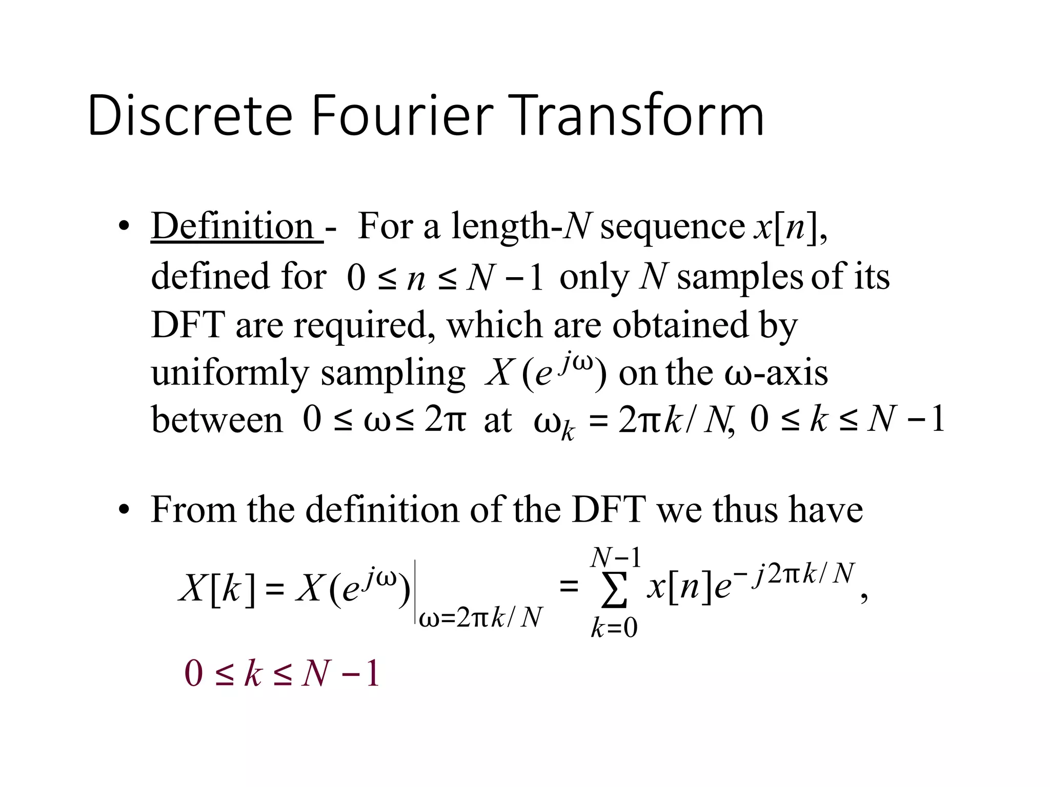 Discrete Fourier Transform | PPT Discrete Fourier Transform | PPT