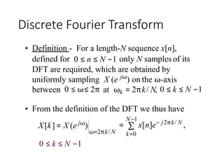 Discrete Fourier Transform | PPTX