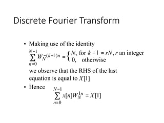 Discrete Fourier Transform | PPTX
