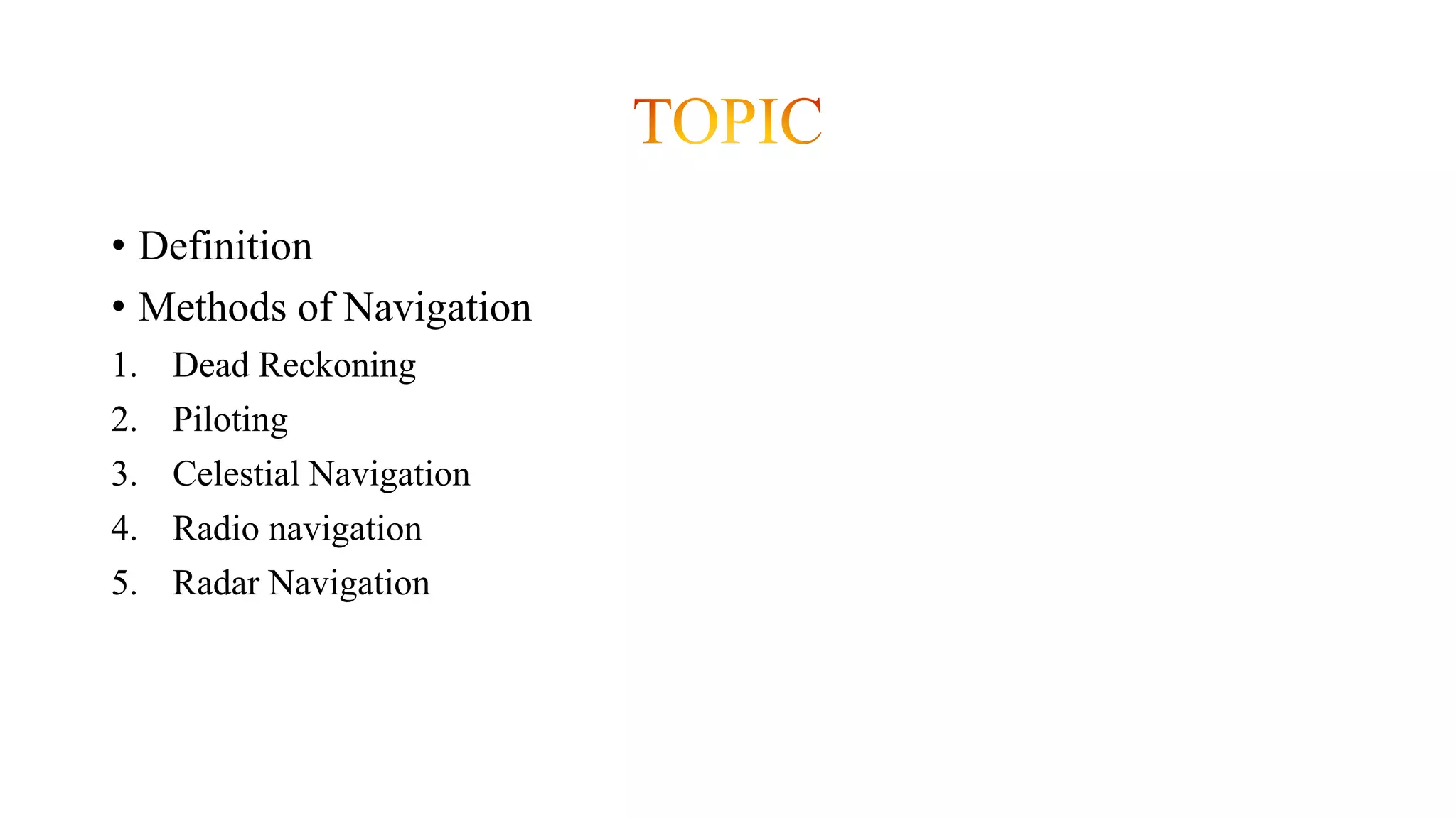 Navigation | PPT