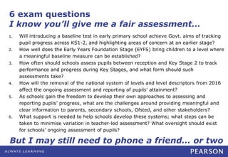 Primary school testing in England - life after levels | PPTX