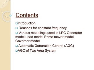 load frequency control of two area | PPT