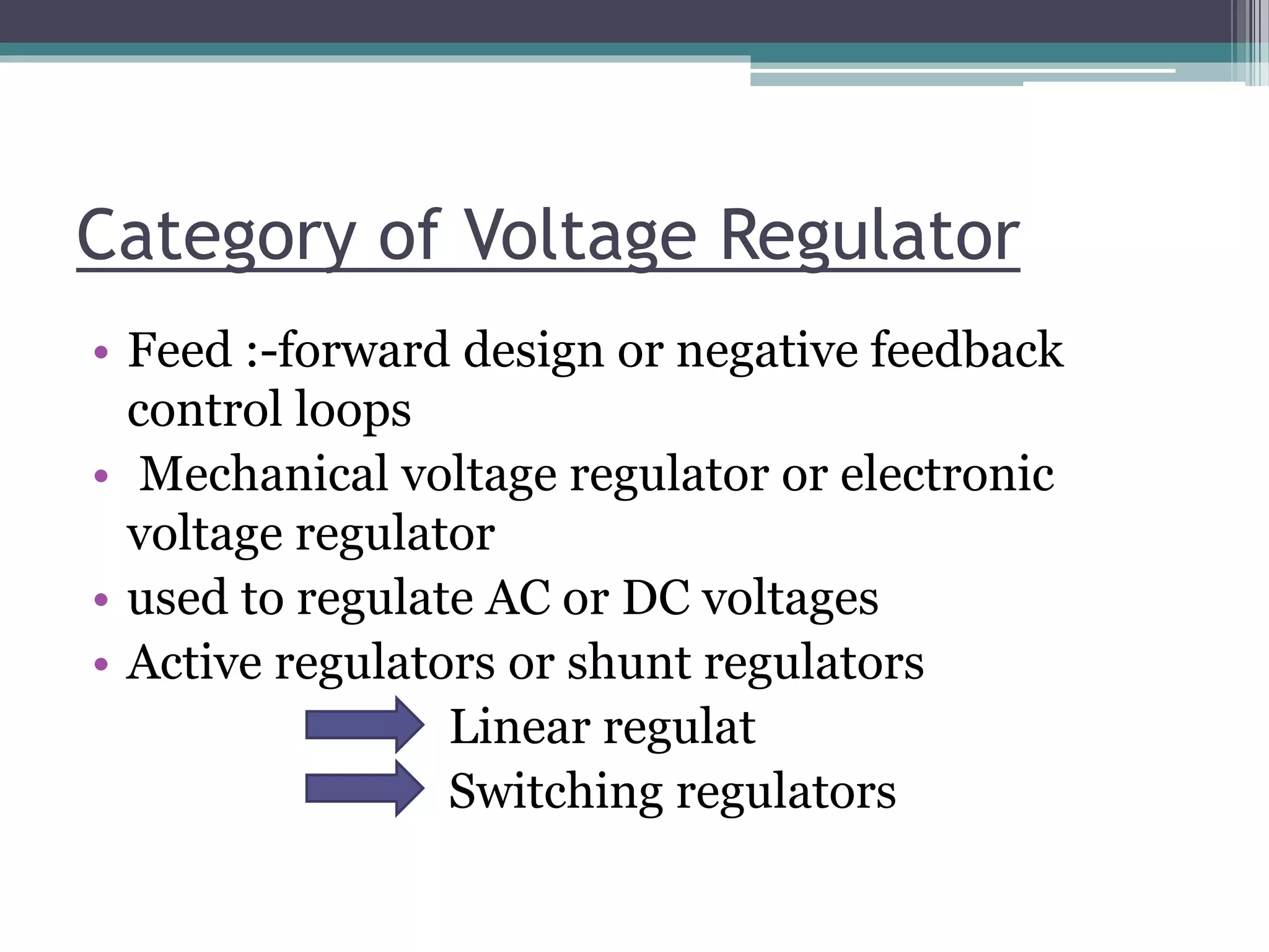 automatic voltage regulator | PPTX