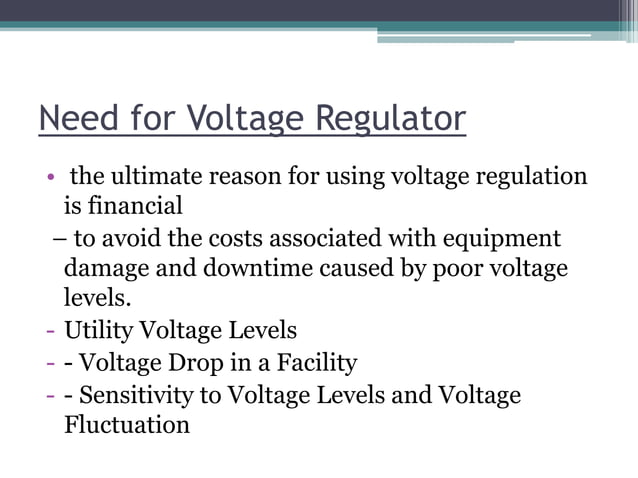 automatic voltage regulator | PPTX | Consumer Electronics | Technology & Computing