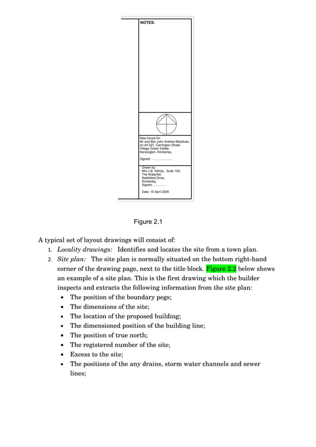 Read and Interpret Construction Drawings & specifications | DOC