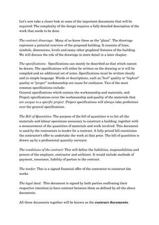 Read and Interpret Construction Drawings & specifications | DOC