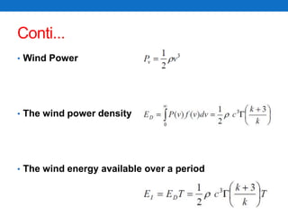 an analysis of wind energy potential using weibull distribution | PPTX