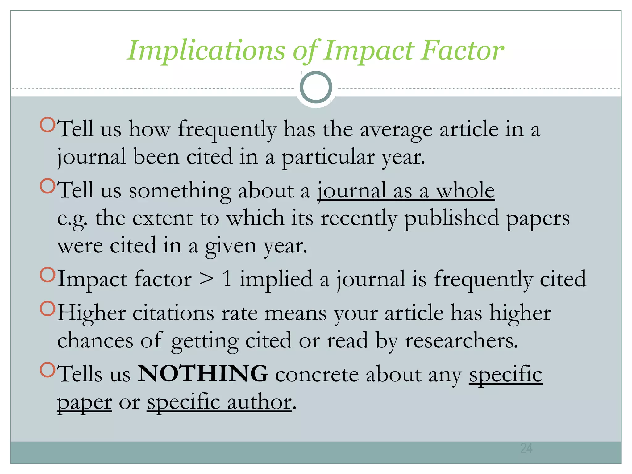 journal and impact factor | PPT