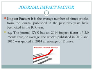 journal and impact factor | PPT