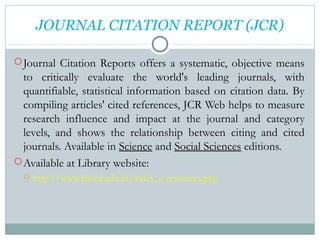 journal and impact factor | PPT