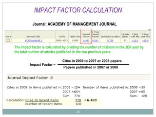 journal and impact factor | PPT