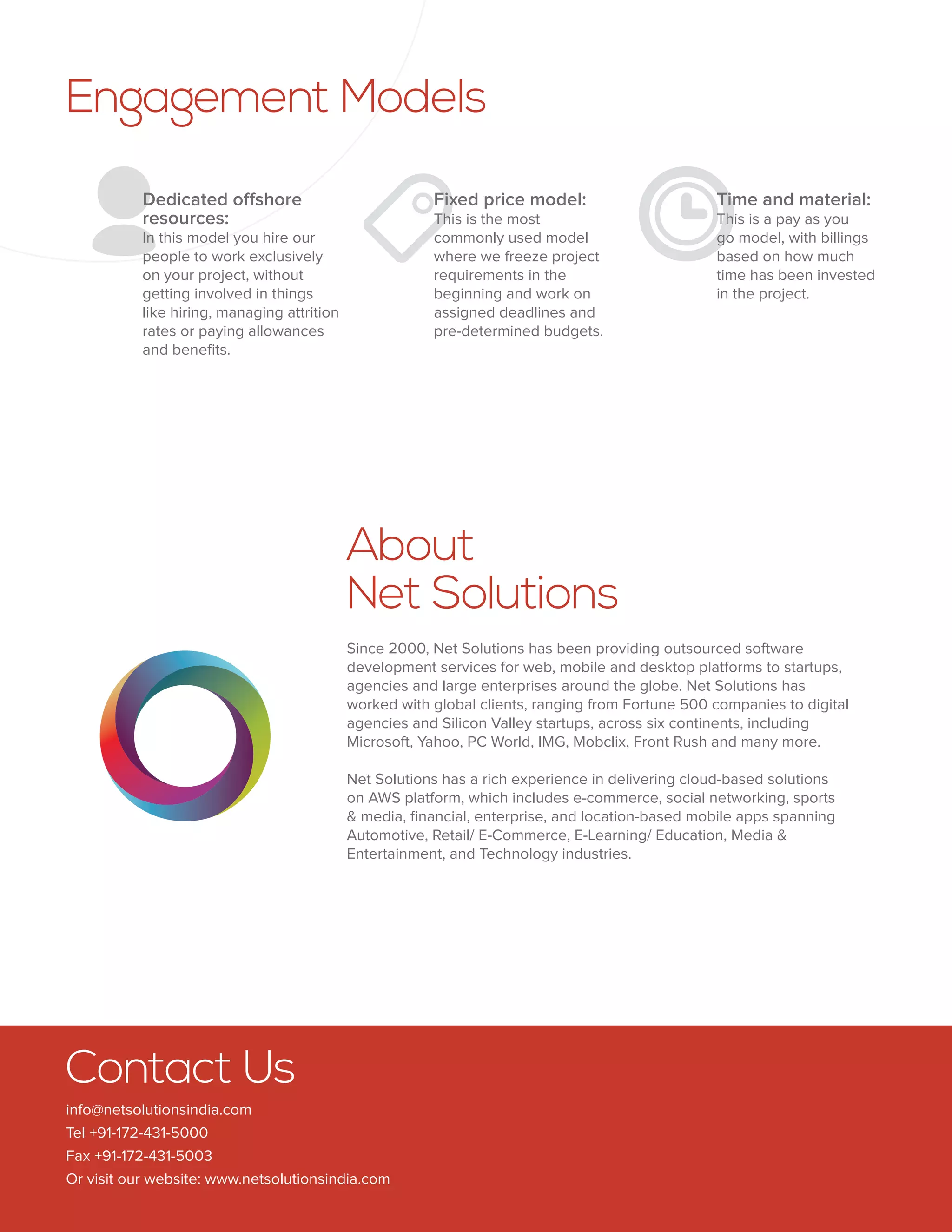 Net Solutions AWS Brochure | PDF