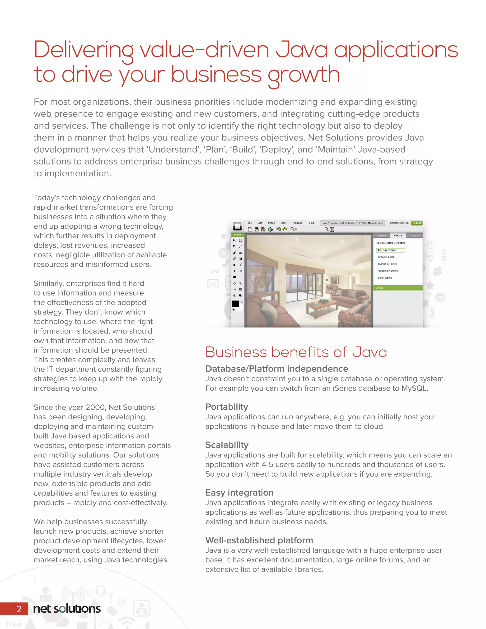 Net Solutions JAVA Development Brochure | PDF