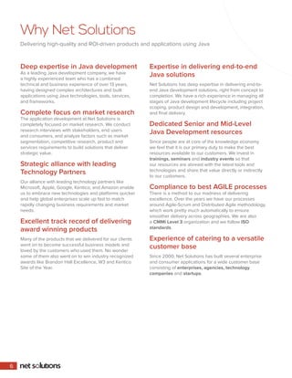 Net Solutions JAVA Development Brochure | PDF