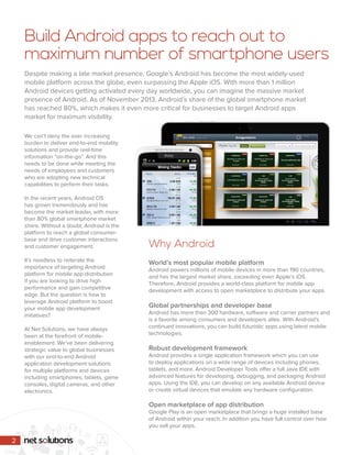 Net Solutions Android app dev brochure | PDF