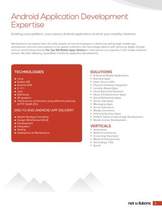 Net Solutions Android app dev brochure | PDF