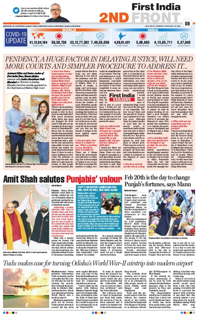 14022022 first india new delhi | PDF | Civic affairs | Politics