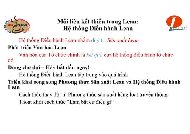 lean talk 2 - cam ket trien khai lean - tu chien luoc den hanh vi | PDF