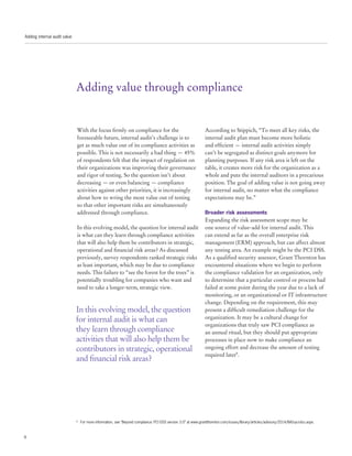 Adding internal audit value: Strategically leveraging compliance ...