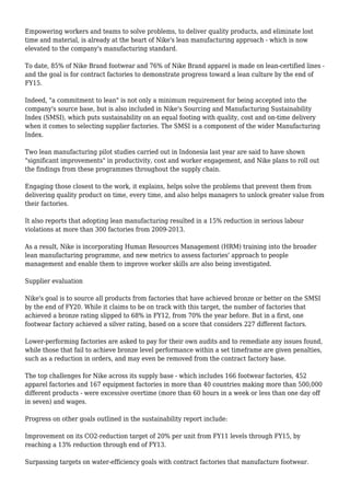 Nike gears up for a "manufacturing revolution" | PDF