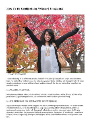 How To Be Confident in Awkward Situations | PDF