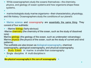 ntroduction to oceanography oceanography introduction | PPT