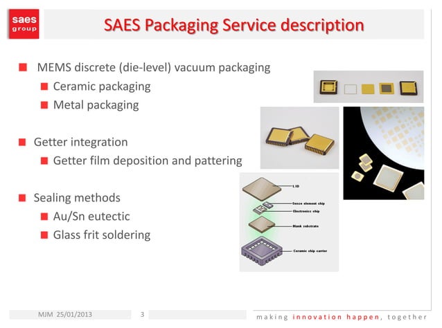 SAES Packaging Services for MEMS Devices | PDF | Physics | Science