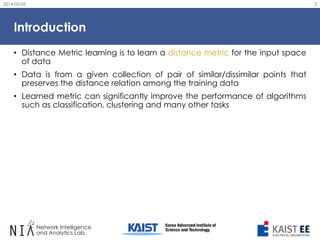 Distance Metric Learning | PPT