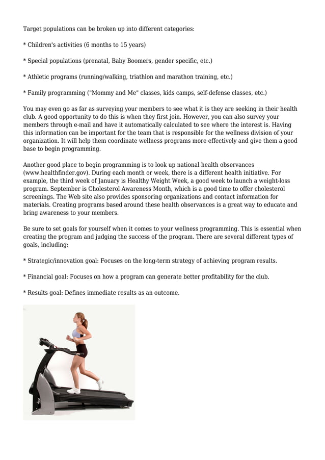 How to Create Wellness-Based Programs, Part 1 by Jasmine Jafferali | PDF