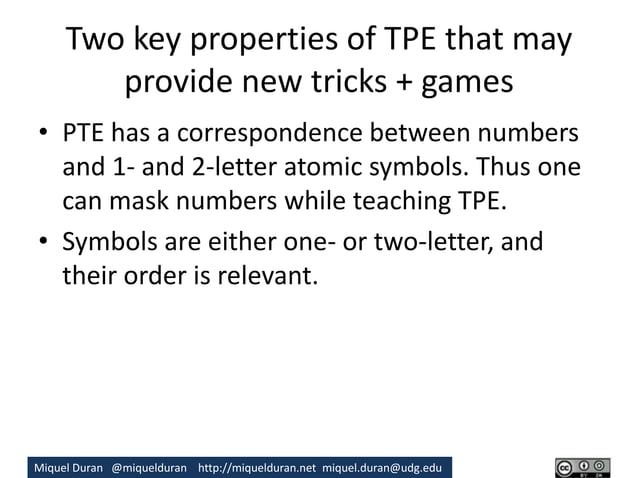 Magic and the periodic table of the elements | PPT