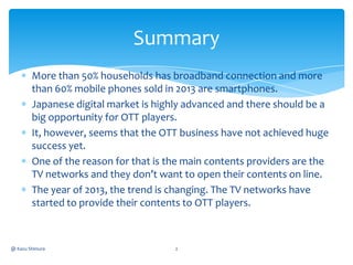 OTT Landscape in Japan | PPT
