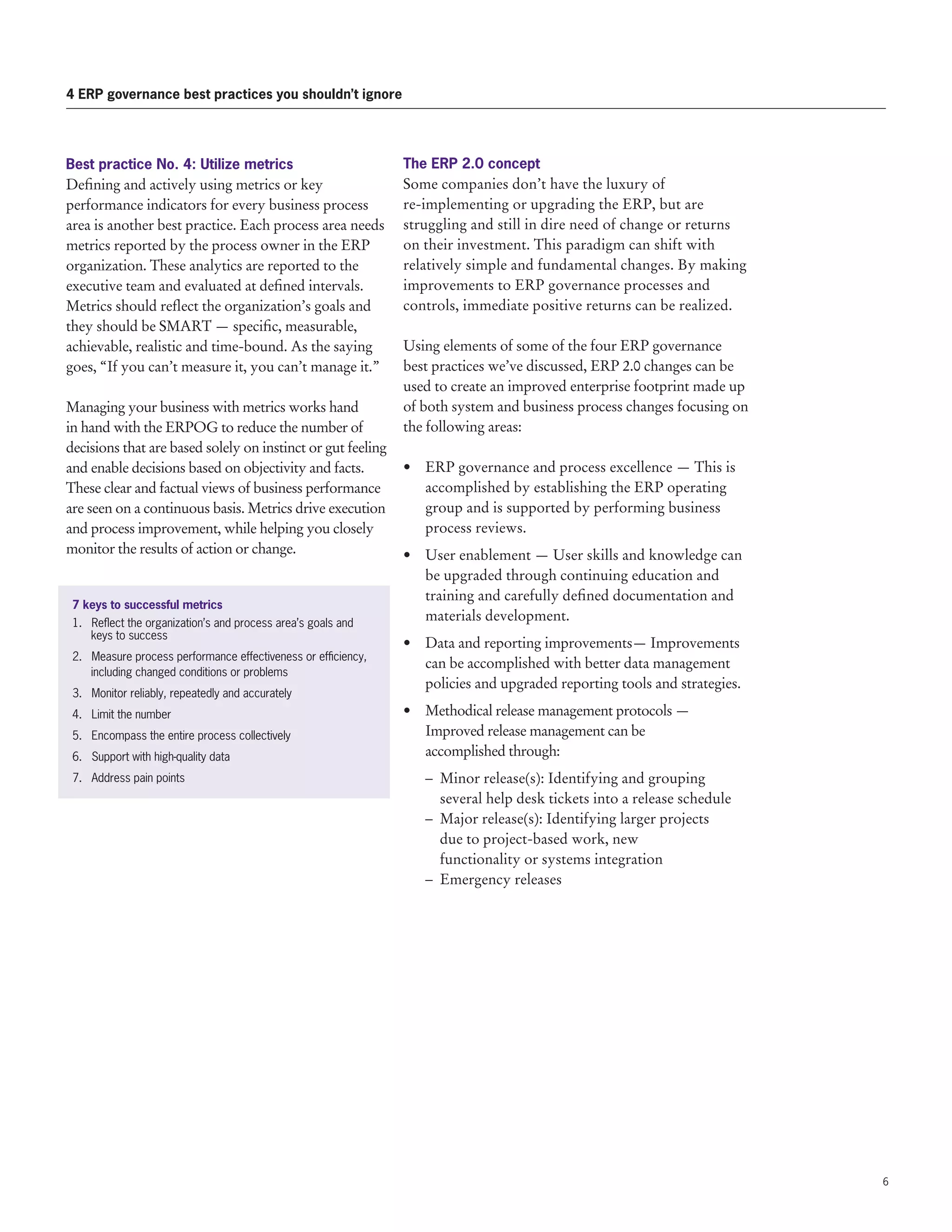 The 4 ERP governance best practices you can’t ignore | PDF ...