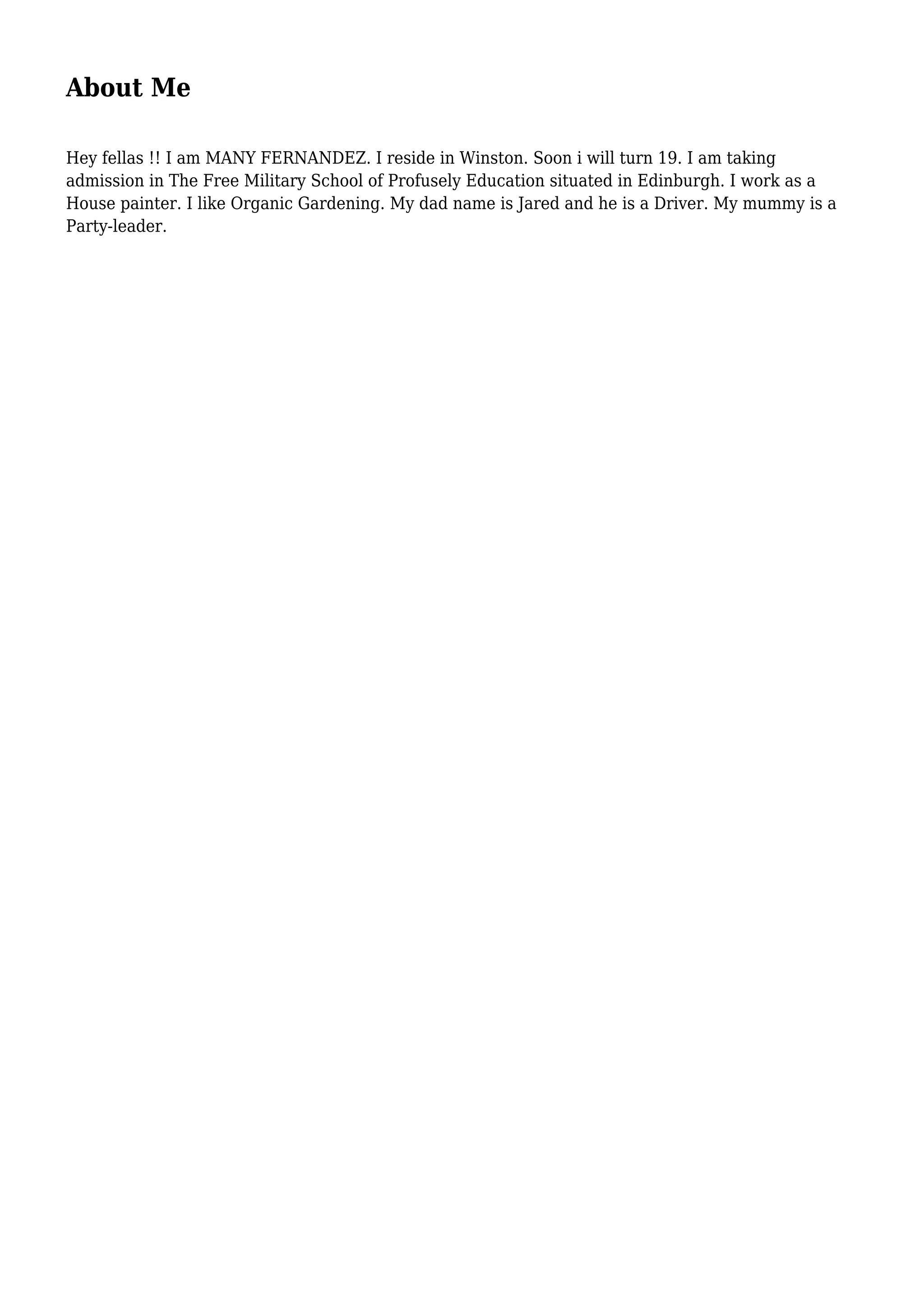 About Me | PDF