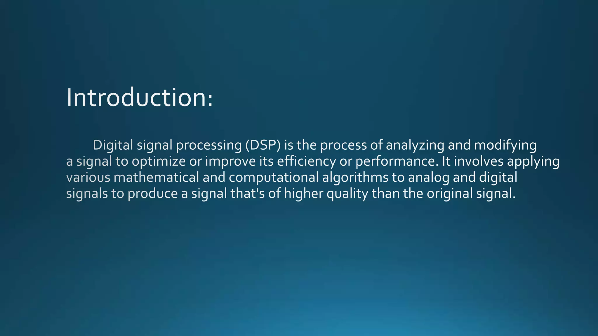 presentation on DSP | PPT
