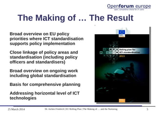 Presentation given at EU Conference on ICT Rolling Plan | PPT