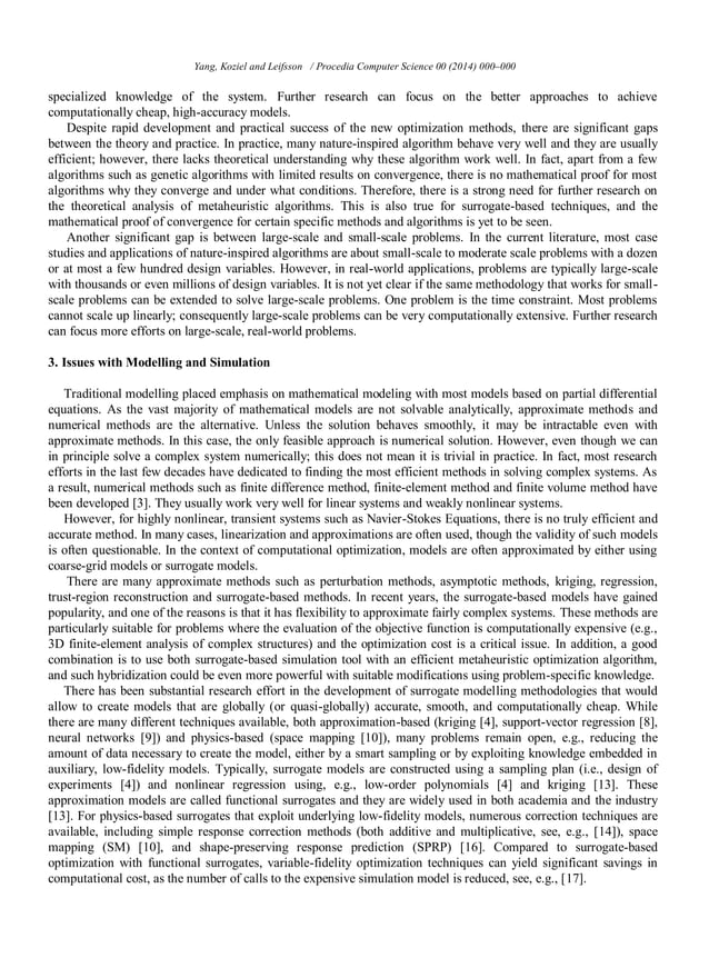 Computational Optimization, Modelling and Simulation: Recent Trends and Challenges | PDF