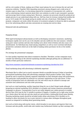 Ultimate ecommerce marketing checklist for 2014 - Austin Internet | PDF