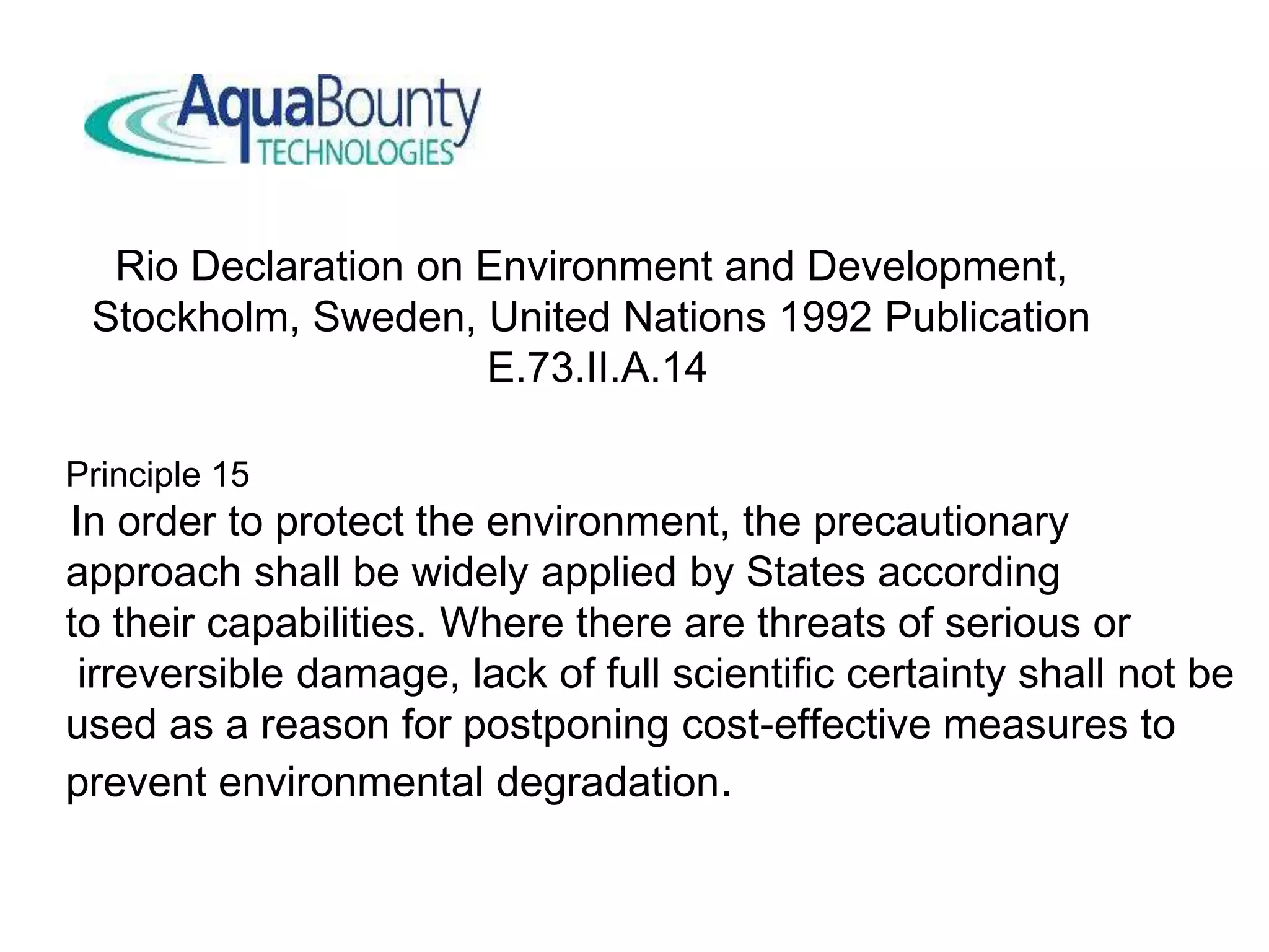 Dr. Ronald L. Stotish - When Precaution Becomes Paralysis | PPT