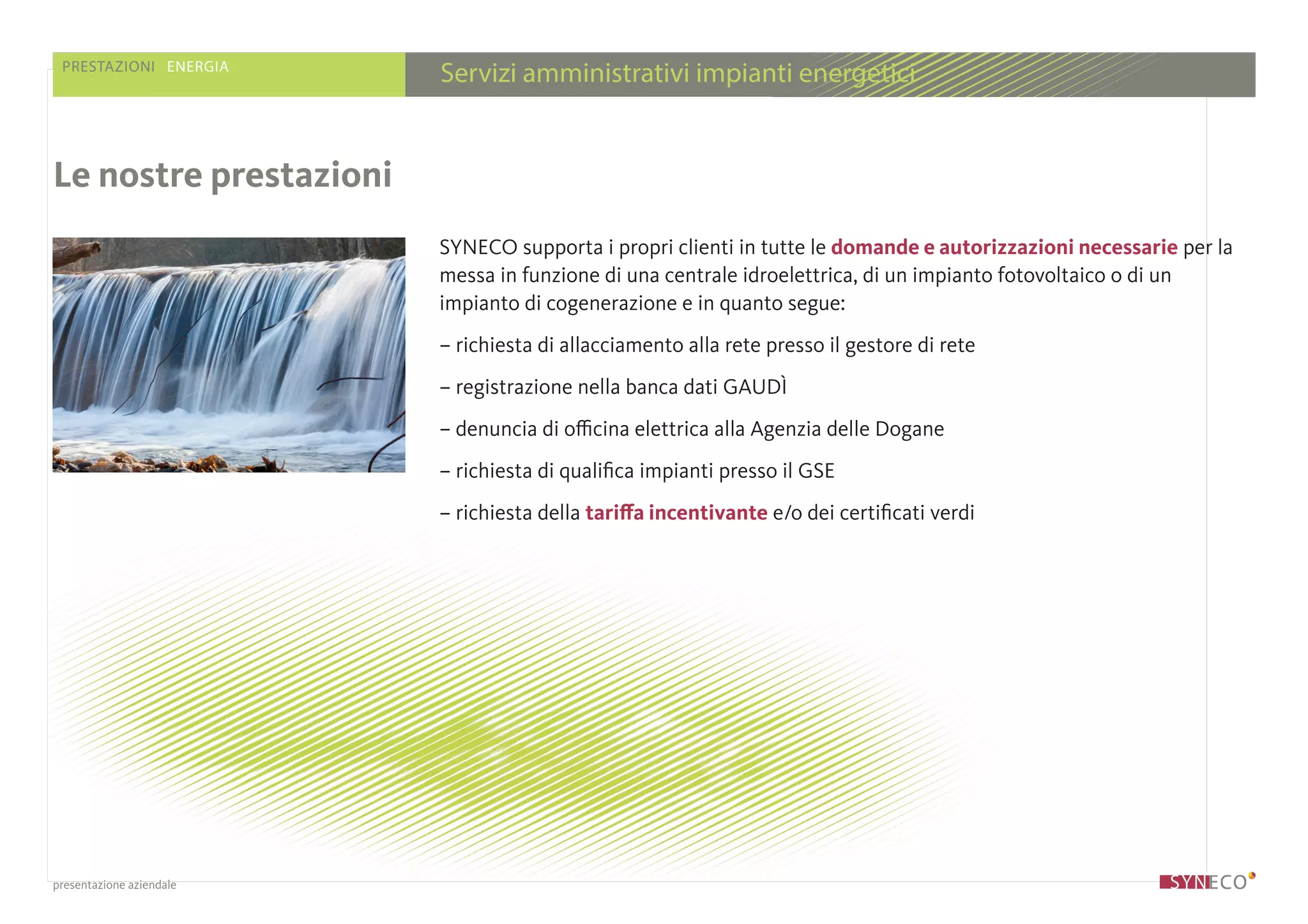 SYNECO Prestazioni Energia | PPT