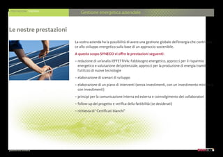 SYNECO Prestazioni Energia | PPT