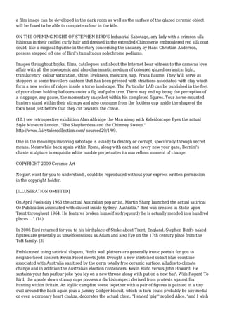 Stop motion ceramics industrial sabotage: Stephen Bird's allegorical ...